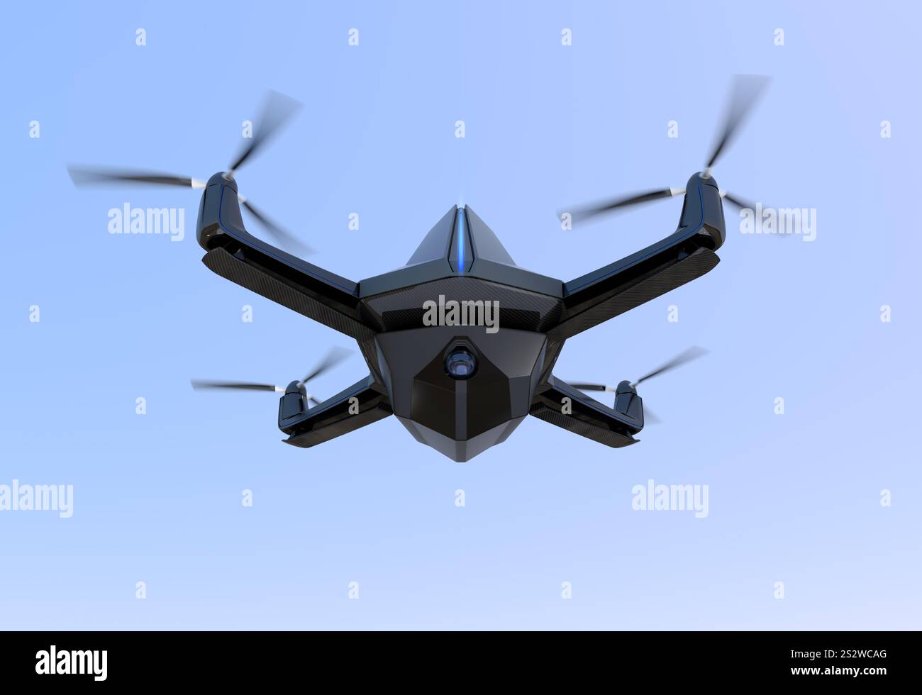 Stealth drone with high-resolution surveillance camera unit Stock Photo ...