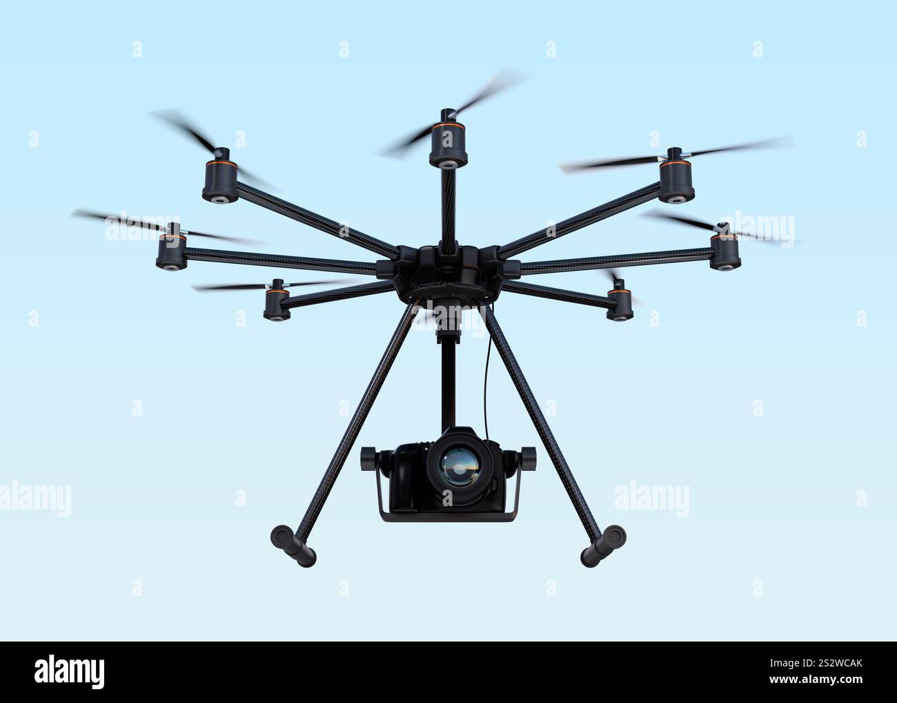 Octocopter with video camera Stock Photo - Alamy