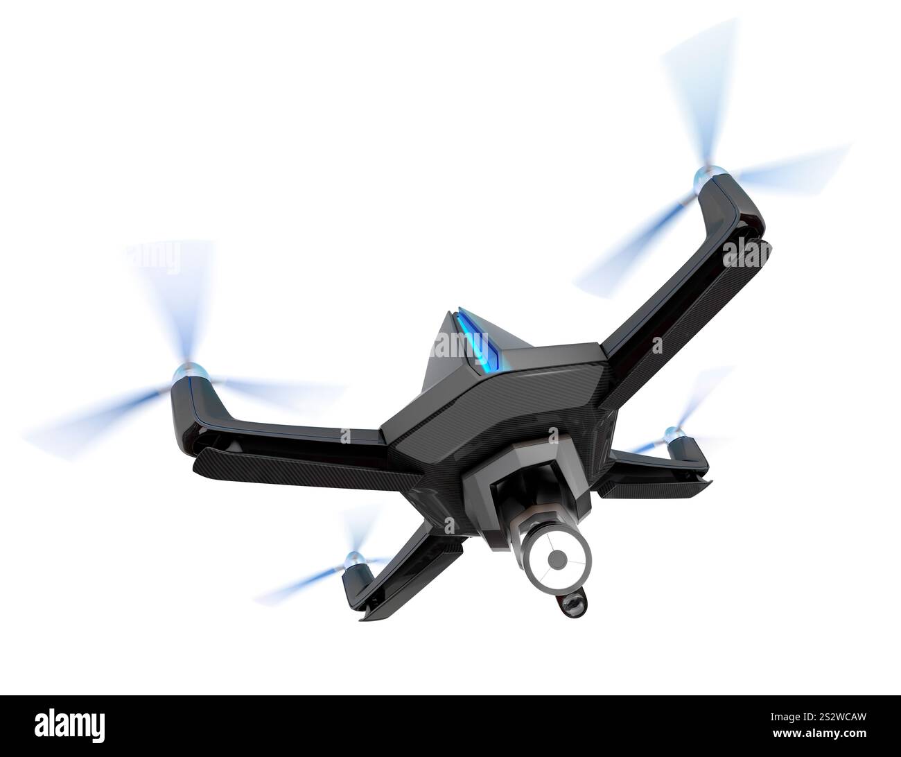 Stealth drone equipped with searchlight Stock Photo - Alamy