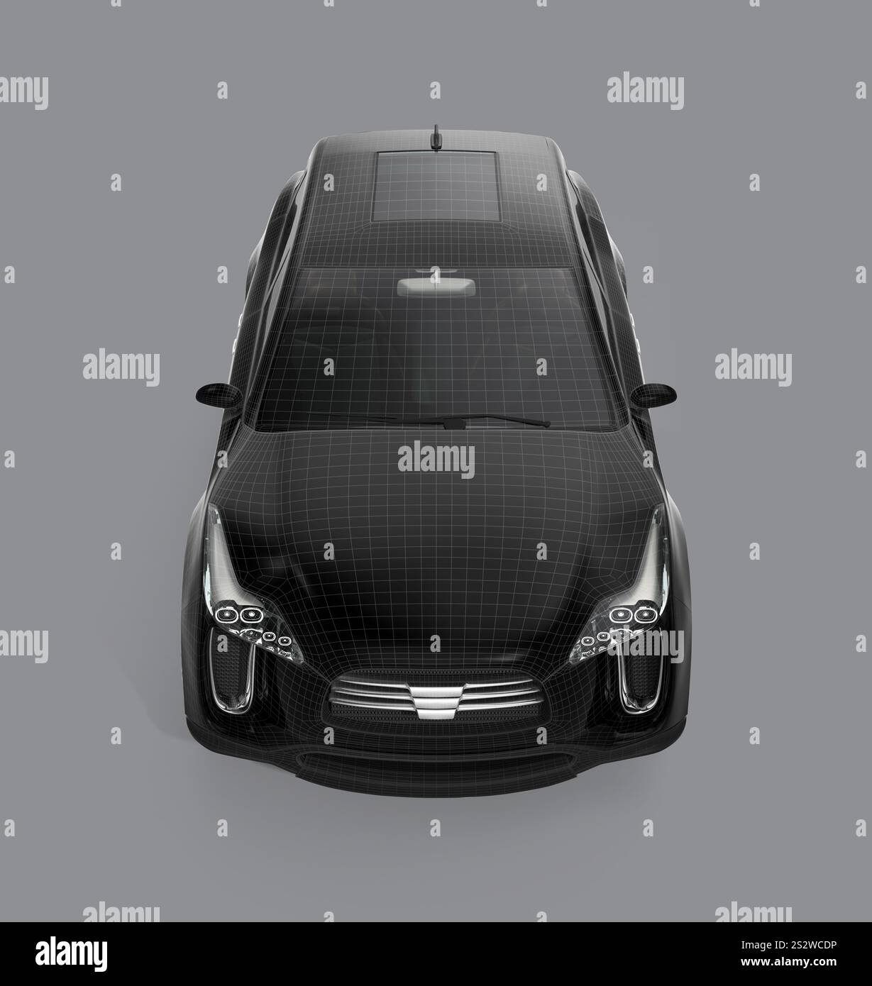 Black electric SUV with wire frame Stock Photo - Alamy