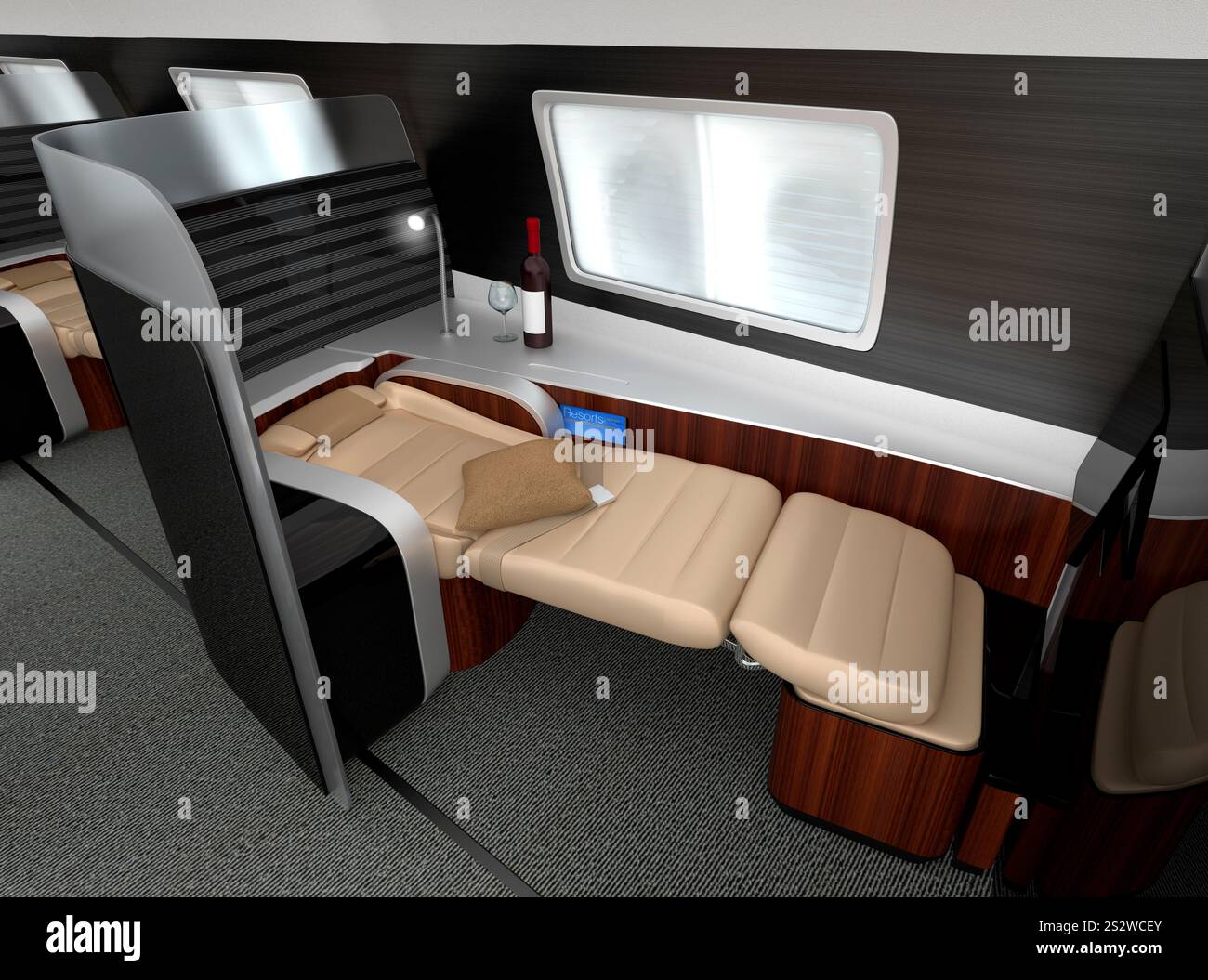 First class interior. Original design Stock Photo - Alamy