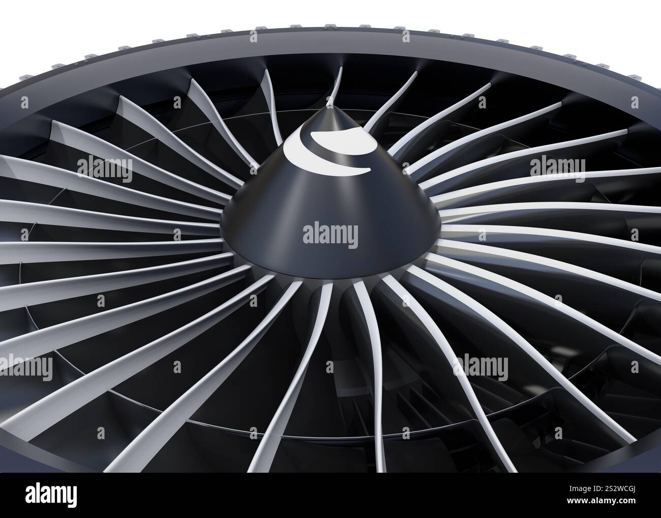Blades of a jet fan engine Stock Photo - Alamy