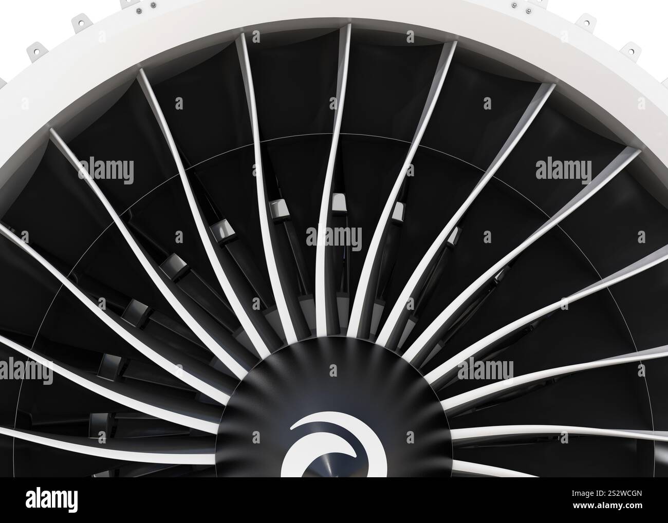 Blades of a jet fan engine Stock Photo - Alamy