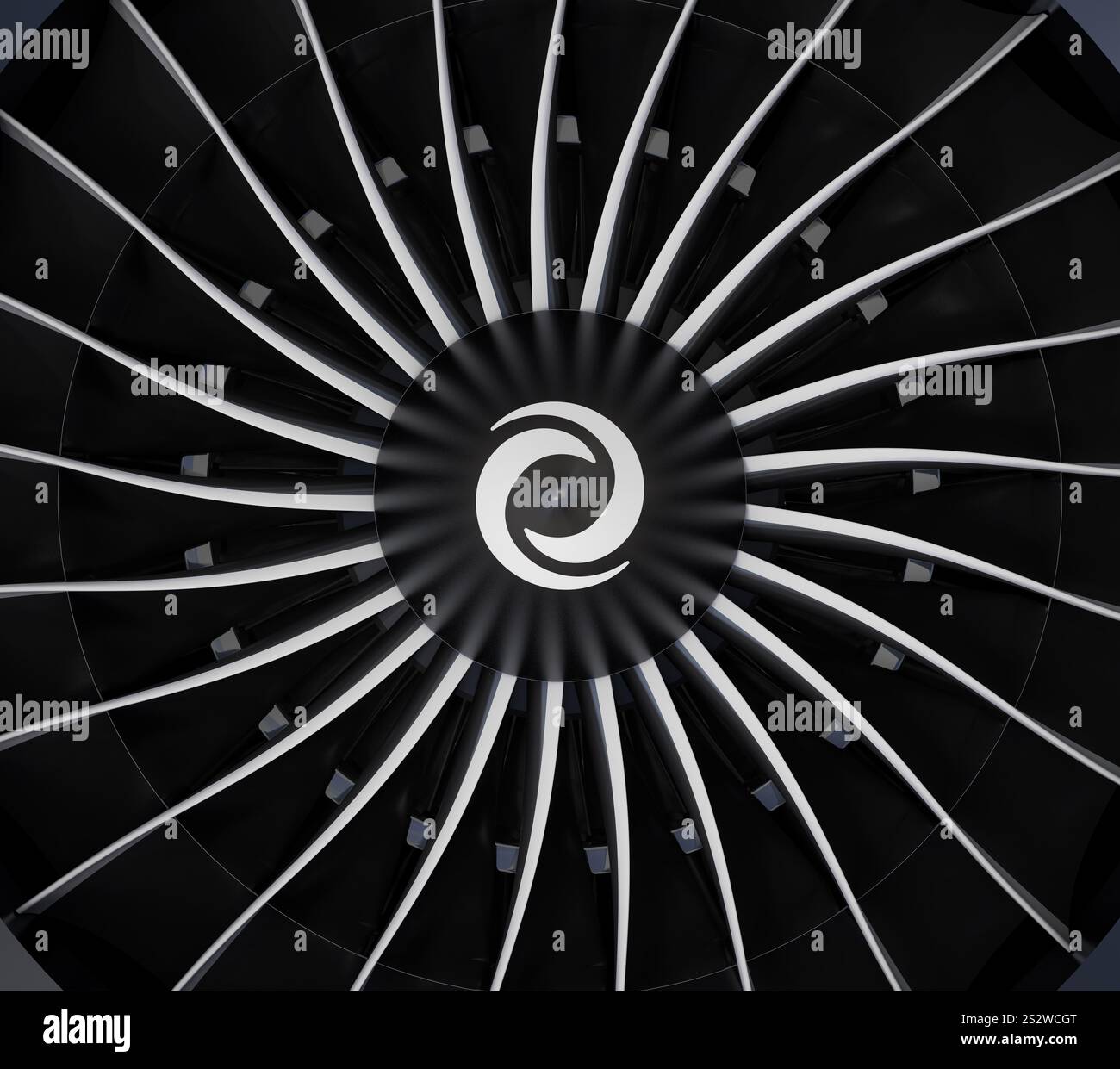 Blades of a jet fan engine Stock Photo - Alamy