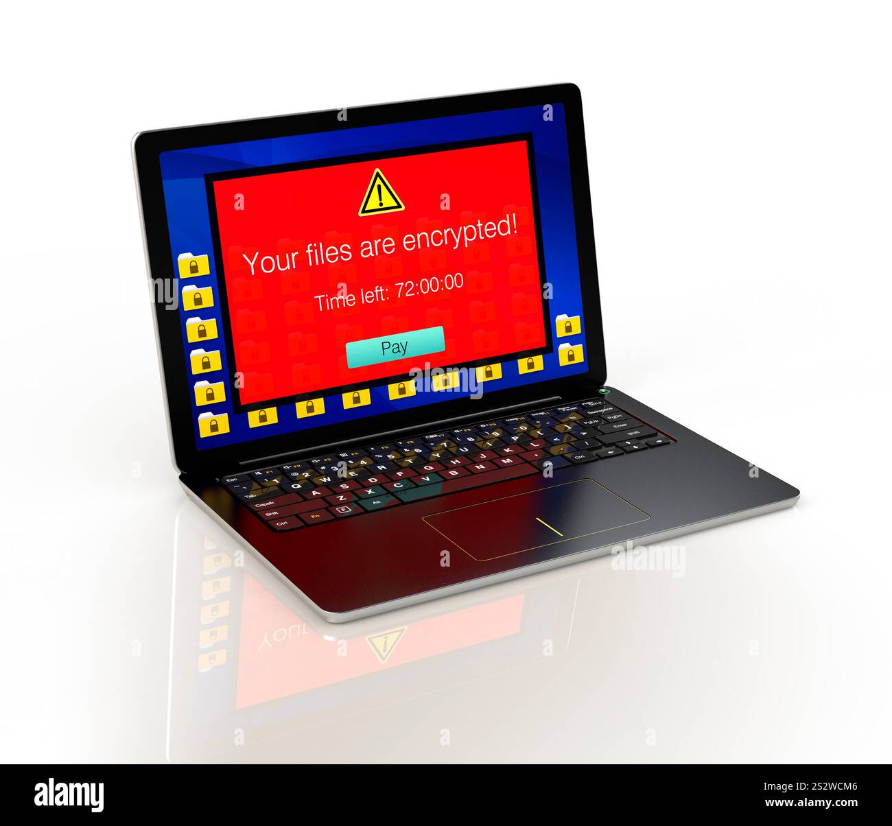 Image of ransomware-affected PC Stock Photo - Alamy