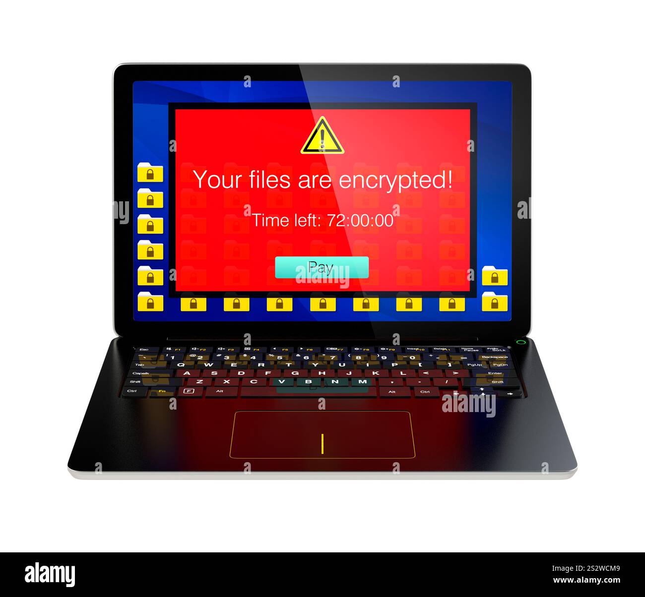 Image of ransomware-affected PC Stock Photo - Alamy