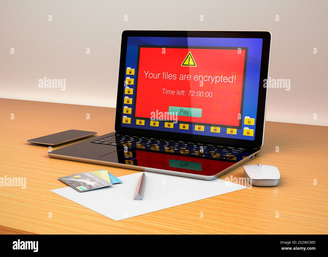 Ransomware computer screen hi-res stock photography and images - Alamy