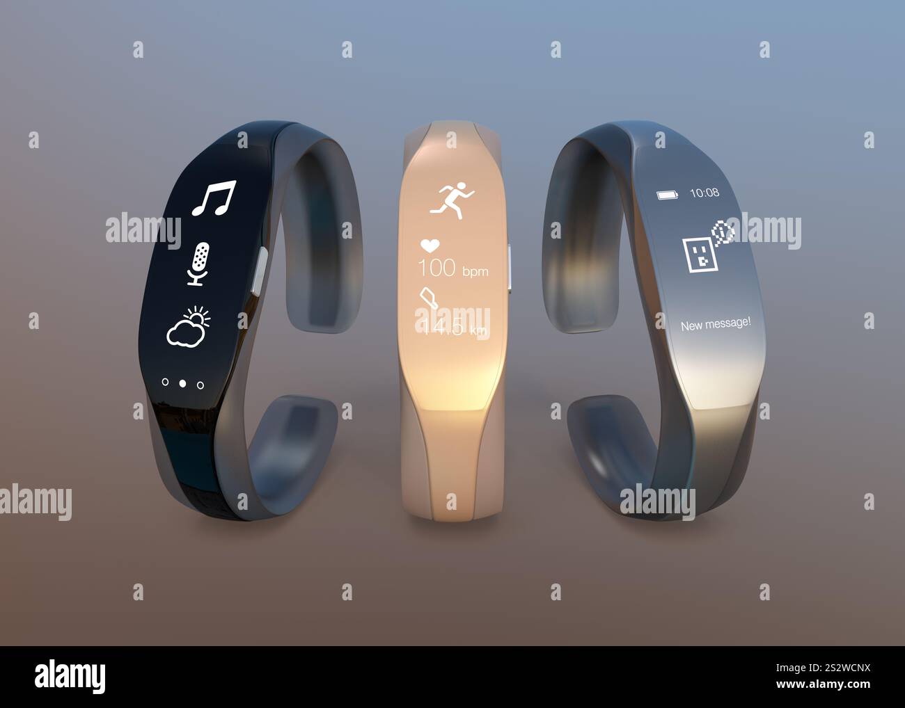 Image of smart band made of translucent silicon material Stock Photo ...