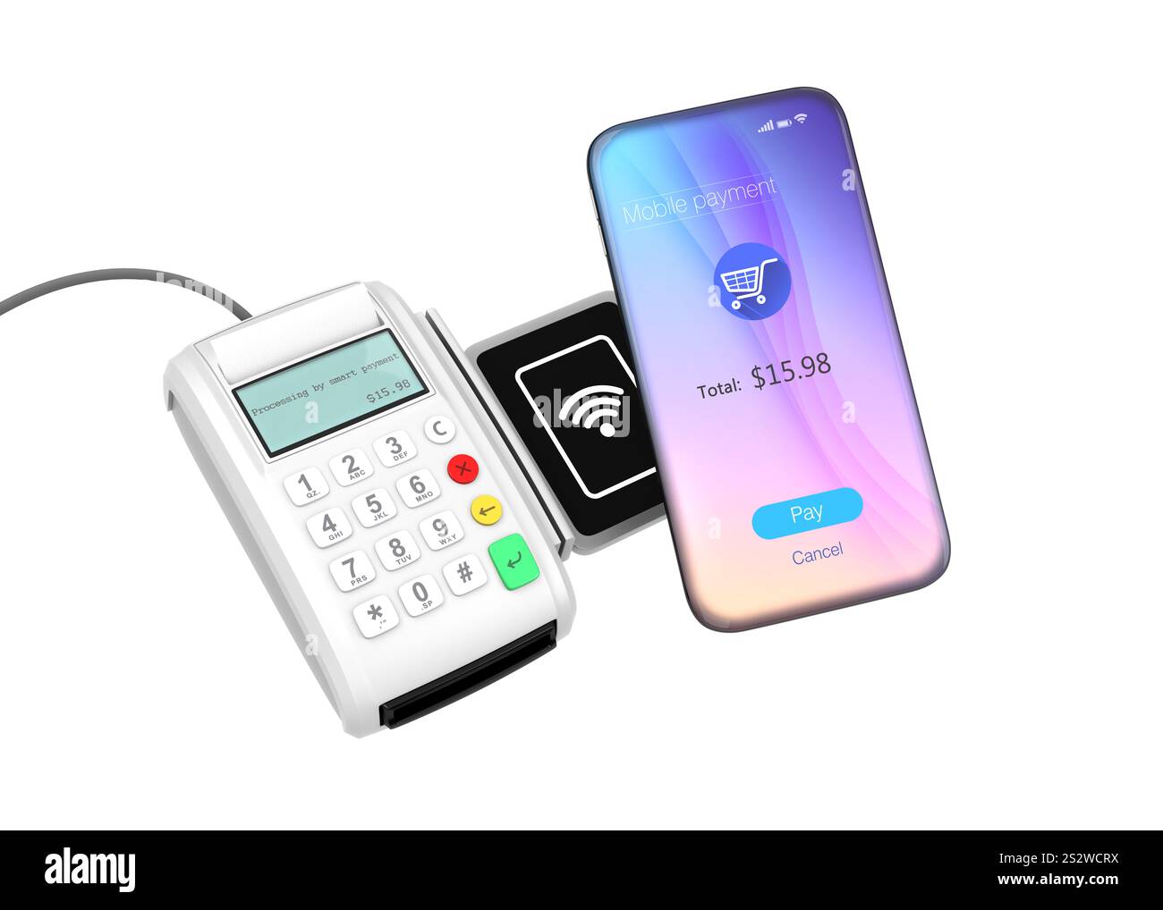 Cashless payment online shopping Cut Out Stock Images & Pictures - Alamy