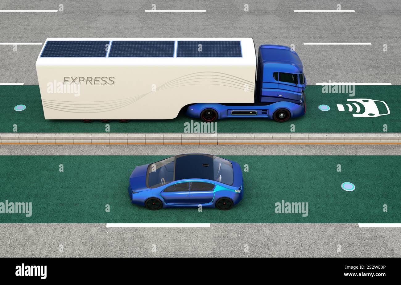 Electric vehicles travelling in formation on the electric vehicle non ...