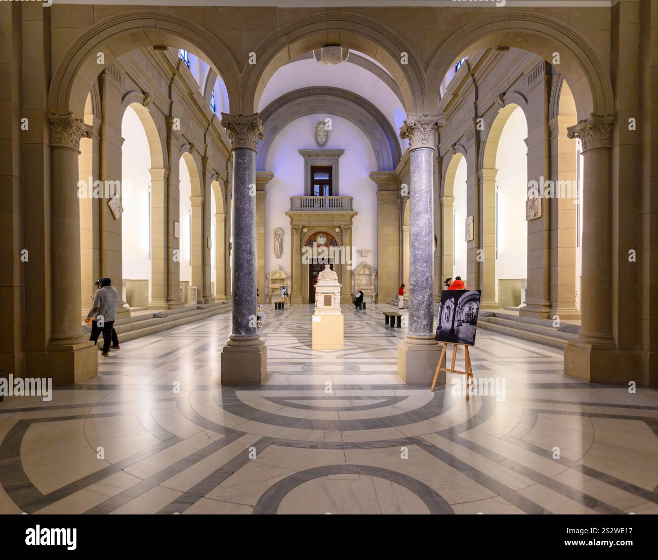 Interior of Bode Museum, mixed art collection of sculptures, paintings ...