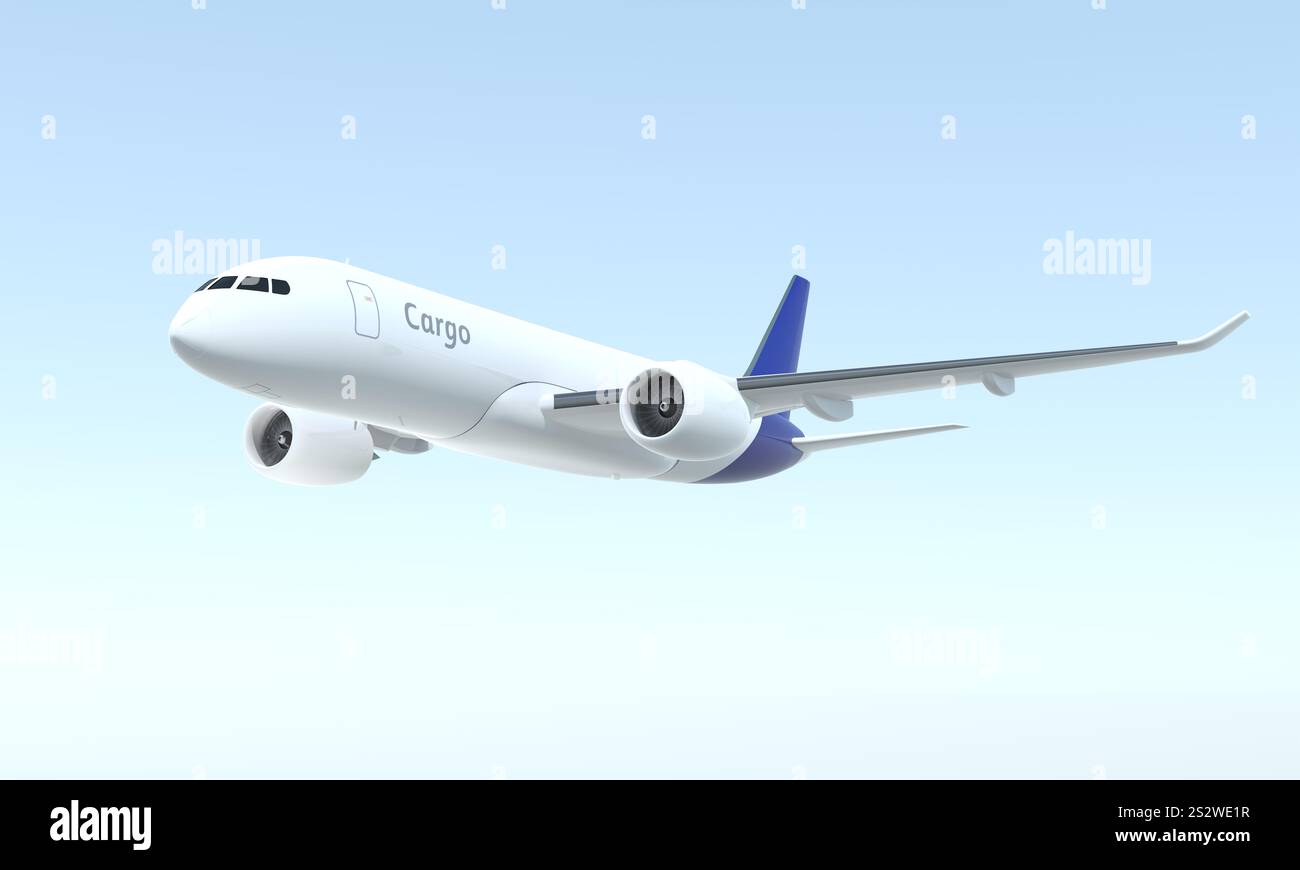 CG rendered image of a cargo plane Stock Photo - Alamy