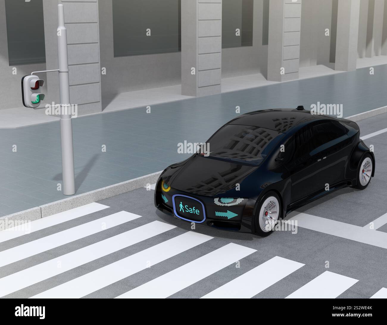 Concept for communication between cars and pedestrians with safe ...