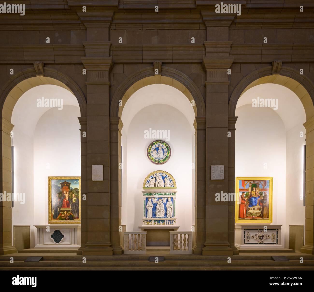 Interior of Bode Museum, mixed art collection of sculptures, paintings ...