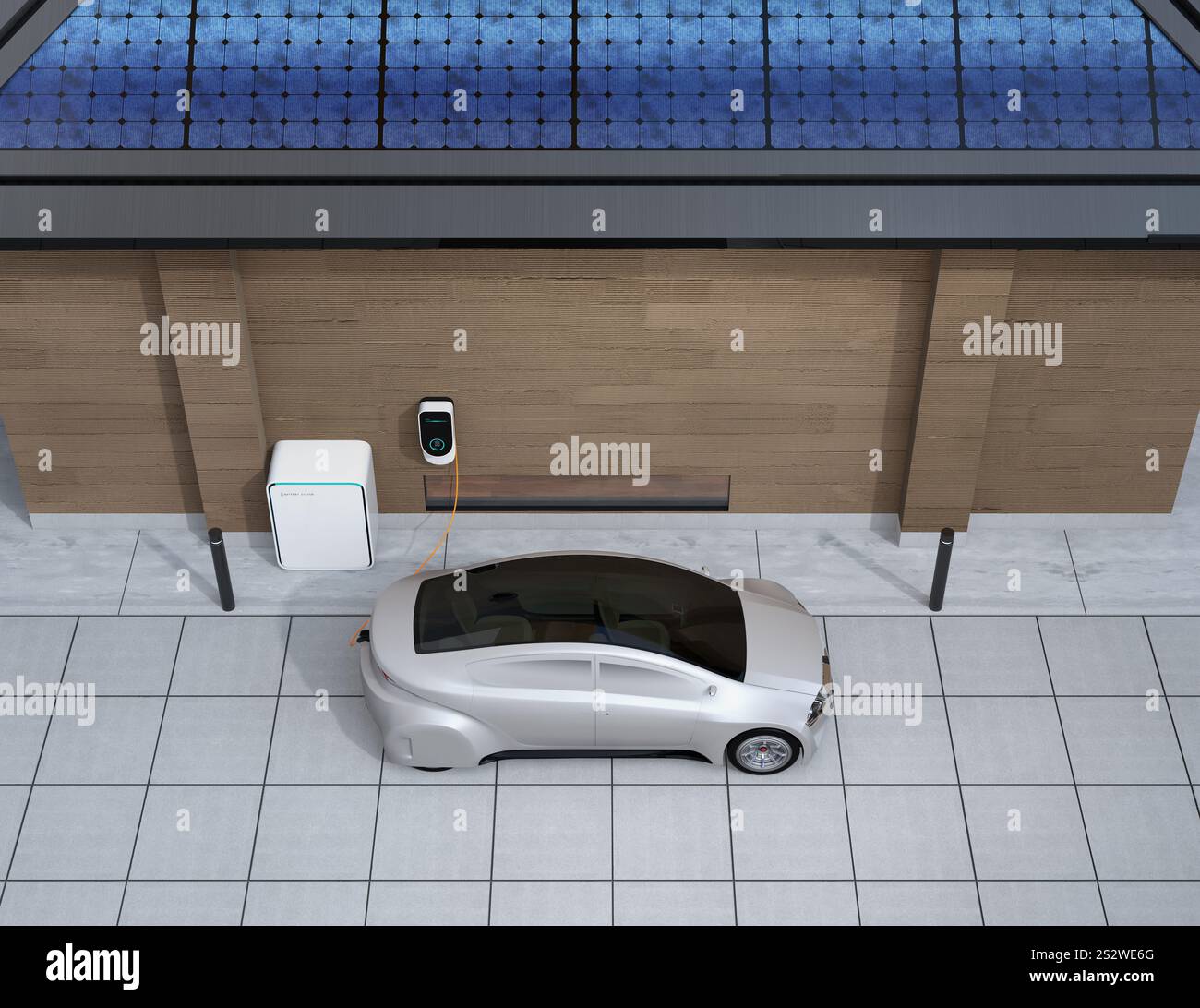 Concept of charging an electric vehicle by generating electricity with ...