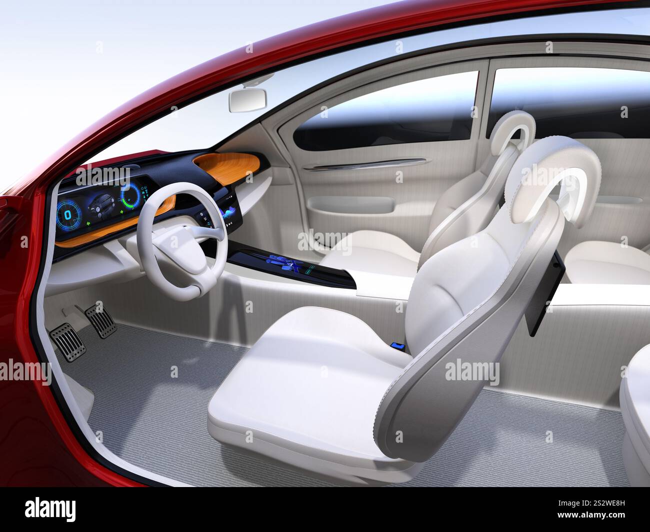Image of the instrument panel of an automated EV vehicle. Original ...
