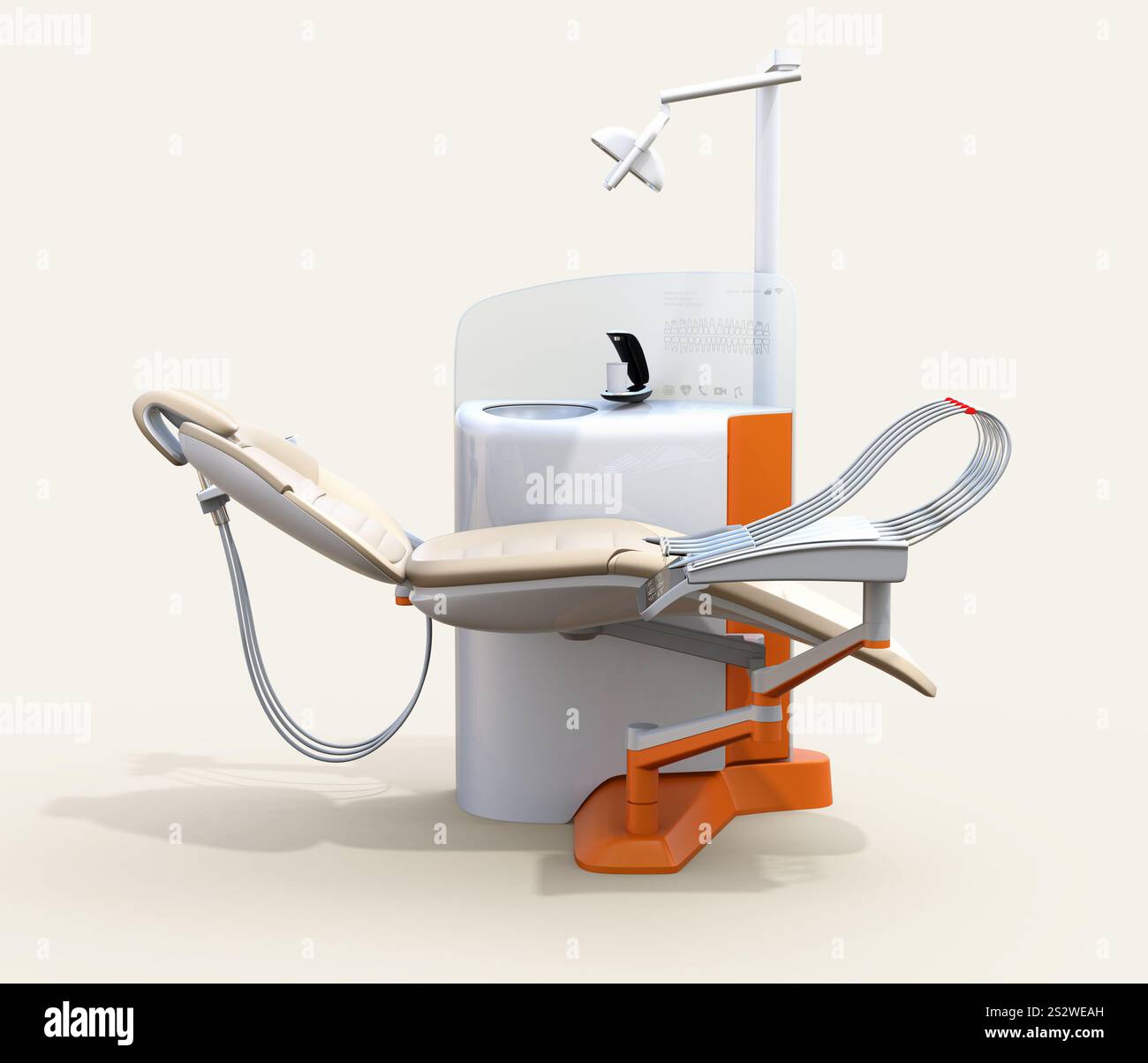 Side image of the dental unit. Patient dentition information is ...