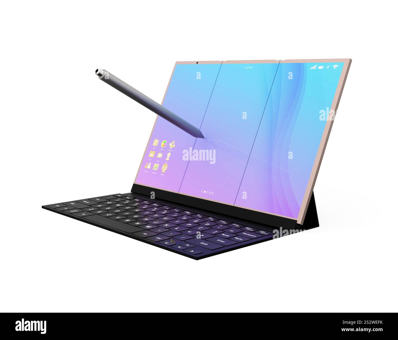 Tablet computer keyboard stylus Cut Out Stock Images & Pictures - Alamy