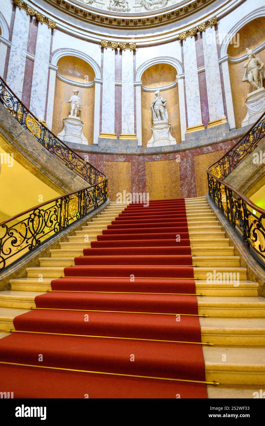 Interior of Bode Museum, mixed art collection of sculptures, paintings ...