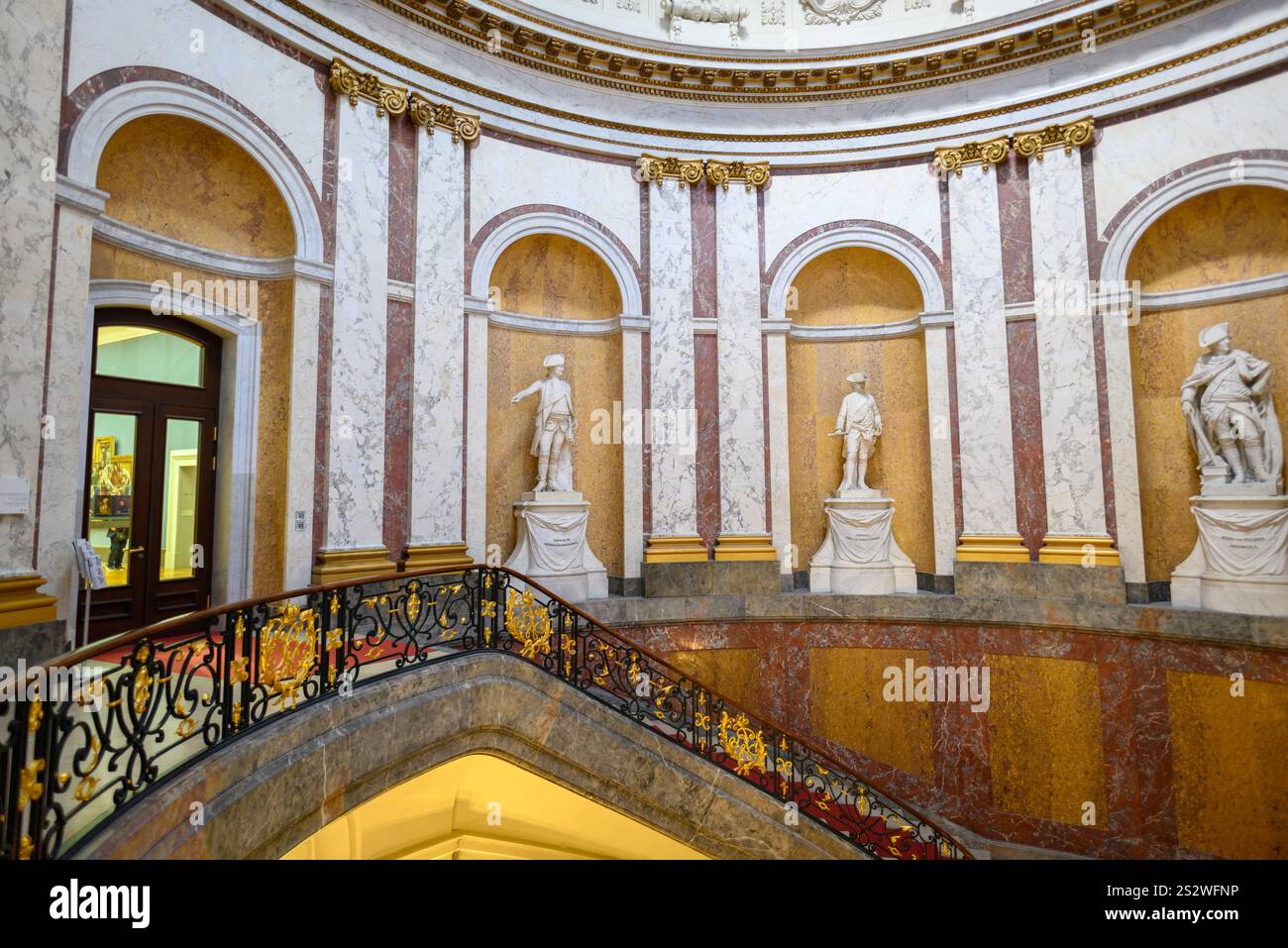 Interior of Bode Museum, mixed art collection of sculptures, paintings ...