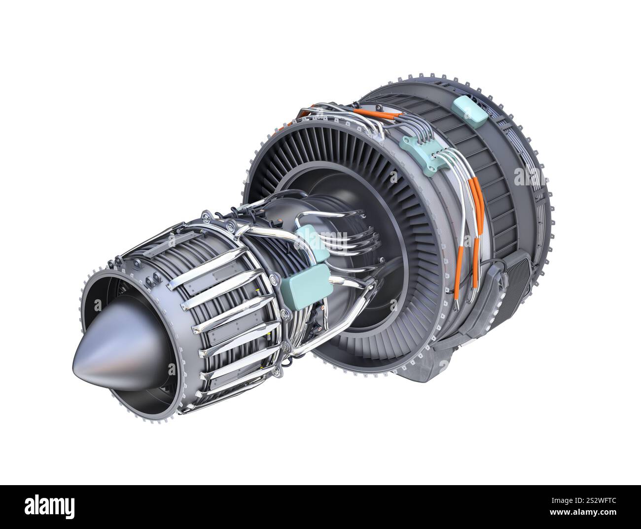 3D image of a turbofan engine Stock Photo - Alamy