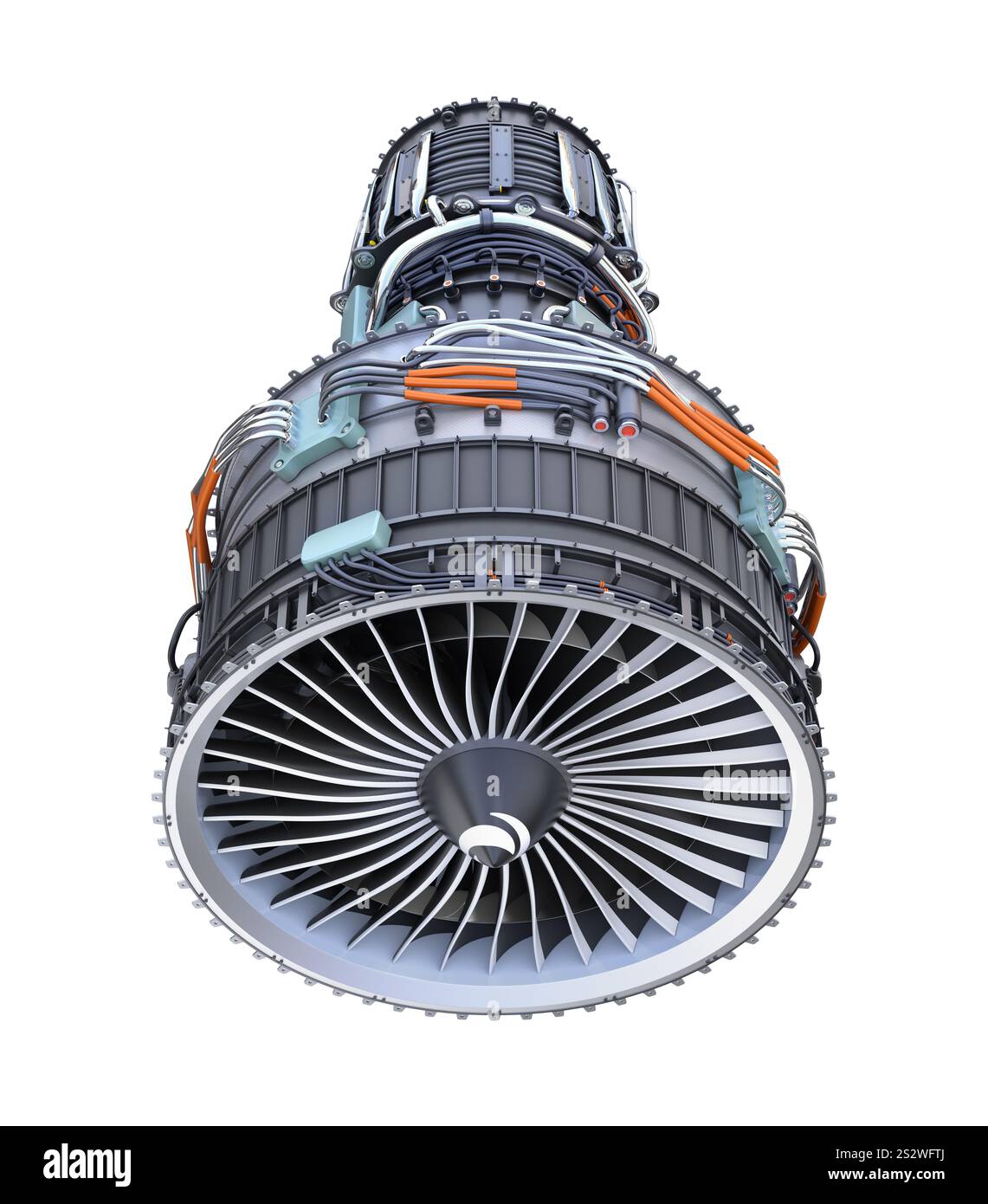 3D image of a turbofan engine Stock Photo - Alamy