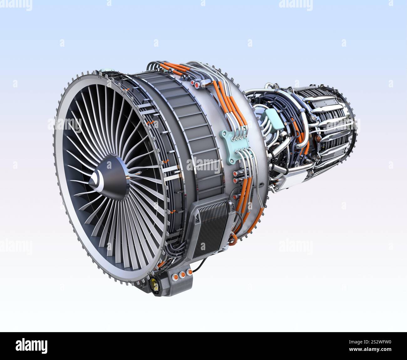 3D image of a turbofan engine Stock Photo - Alamy