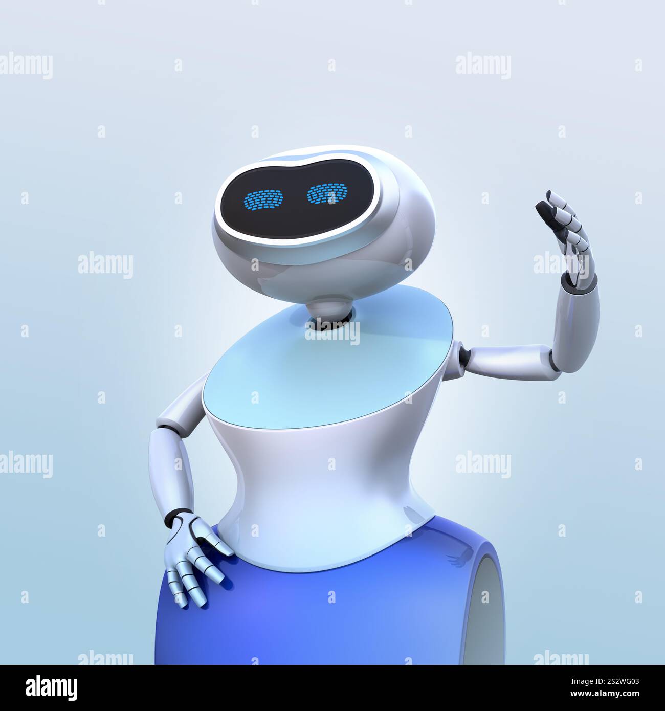 Humanoid robot bowing Stock Photo - Alamy