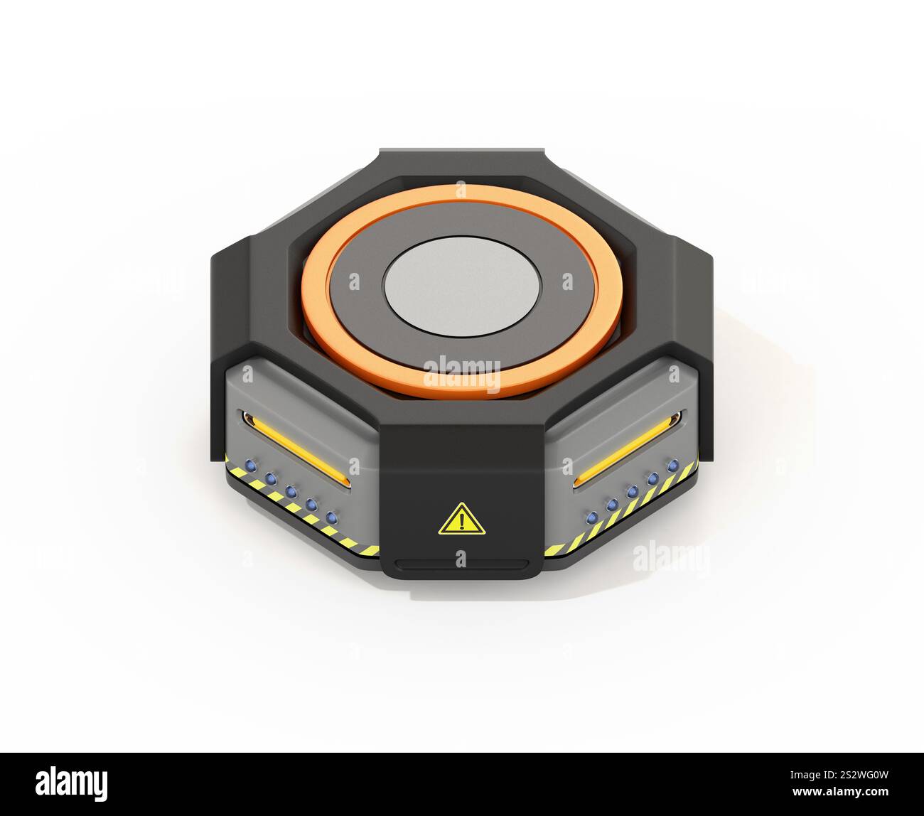 Front image of an automatic transport robot for logistics warehouses ...
