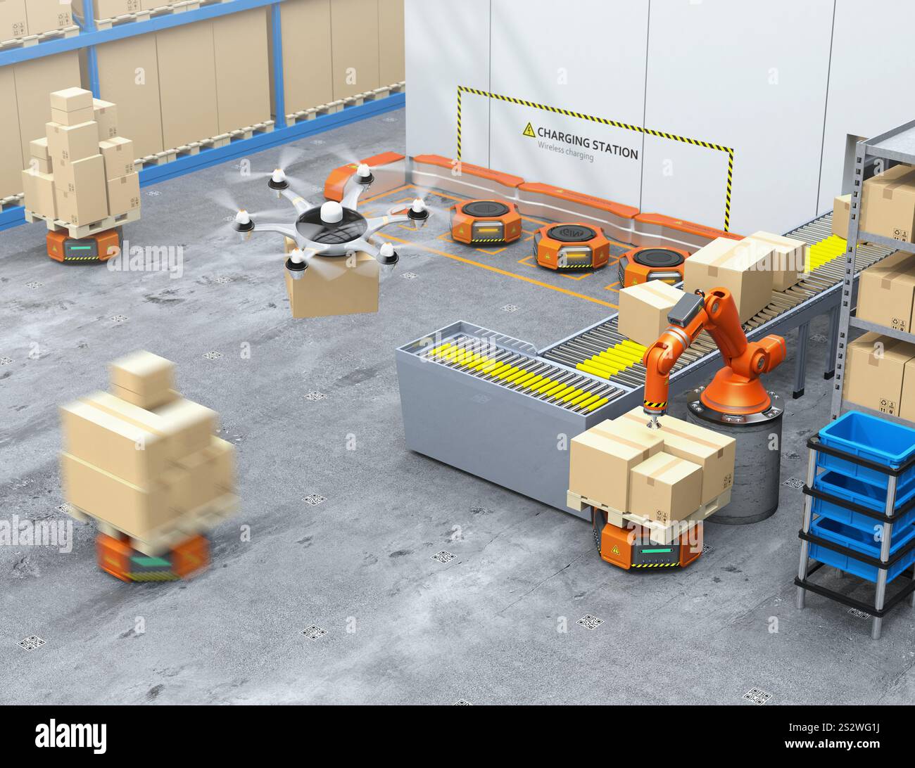 Image of the robot arm of the latest logistics automation equipment ...