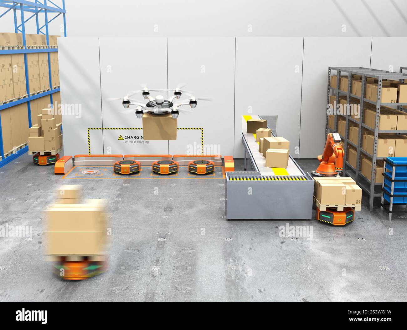 Image of the robot arm of the latest logistics automation equipment ...