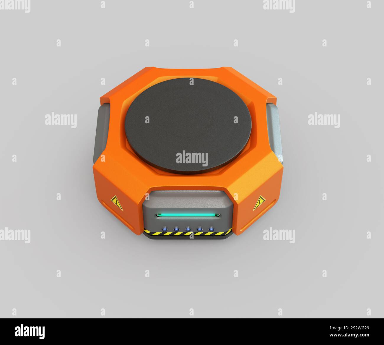 Image of an orange logistics transport support robot Stock Photo - Alamy