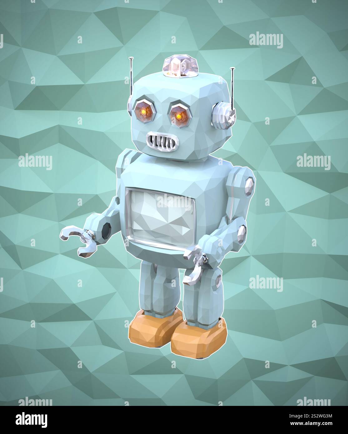 Image of low-poly style robot Stock Photo - Alamy