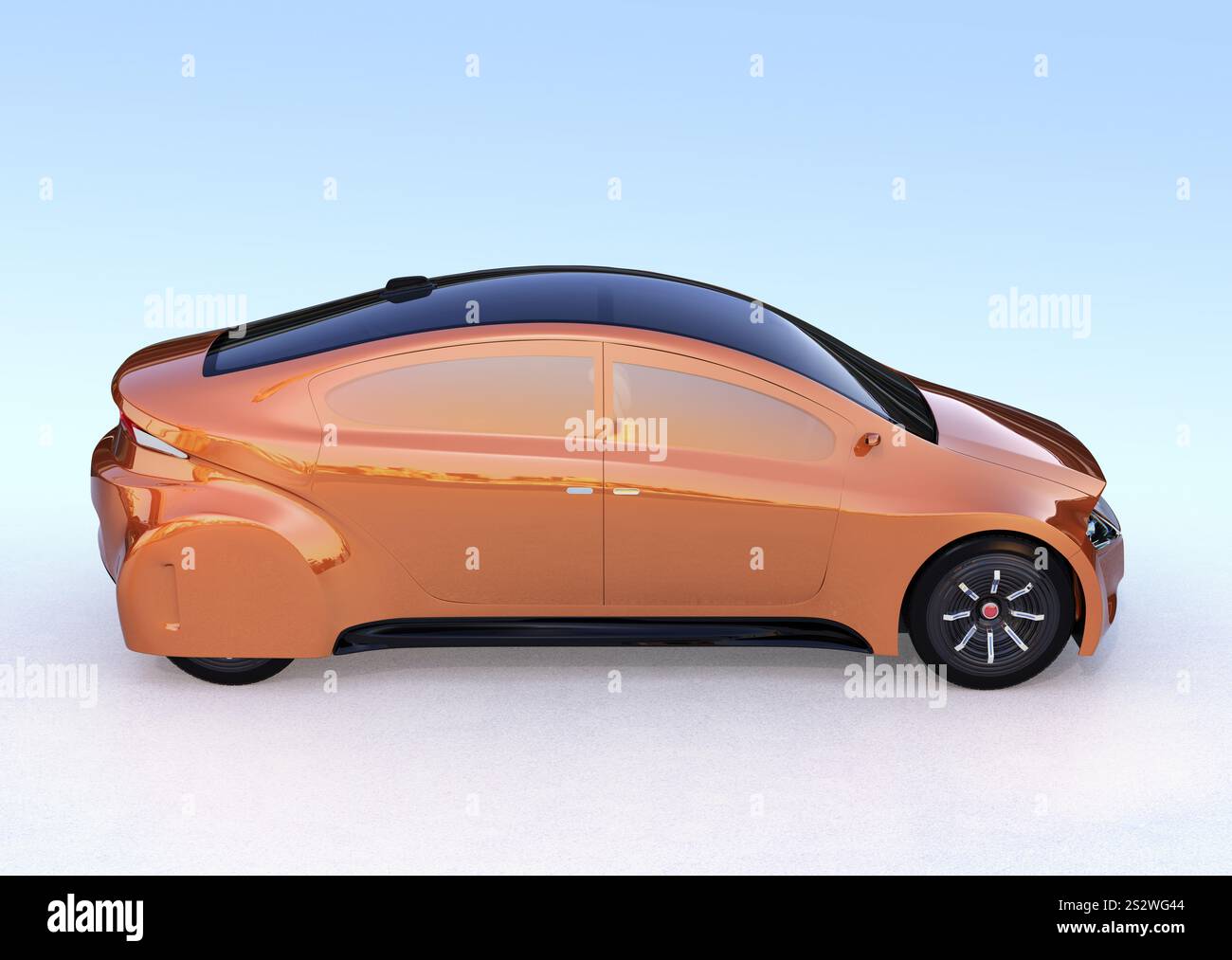 Image of a champagne gold-coloured sedan Stock Photo - Alamy