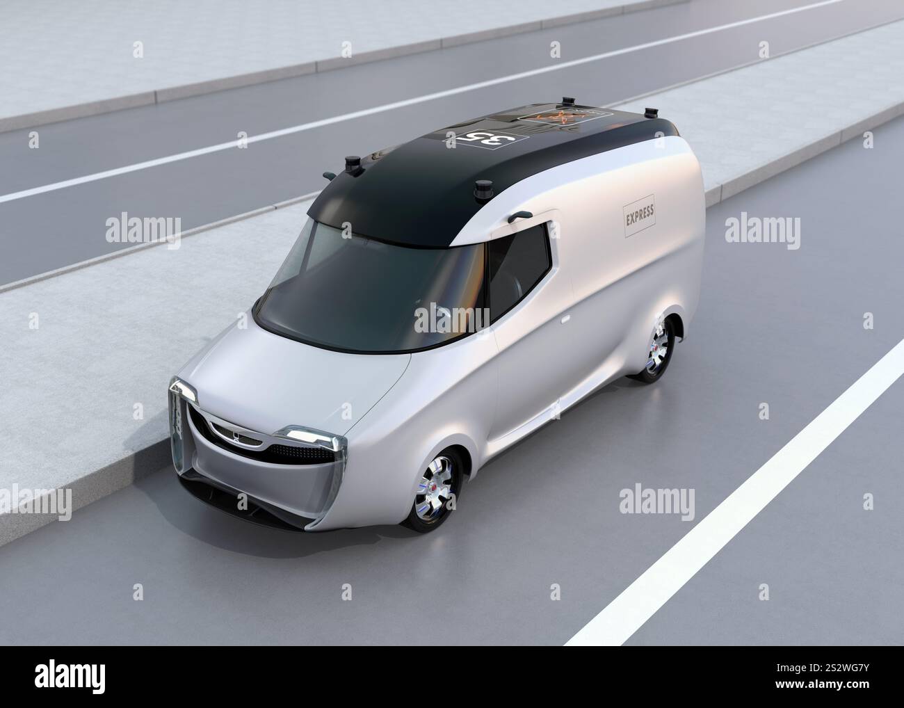 Automated delivery van under temporary suspension. Original design ...