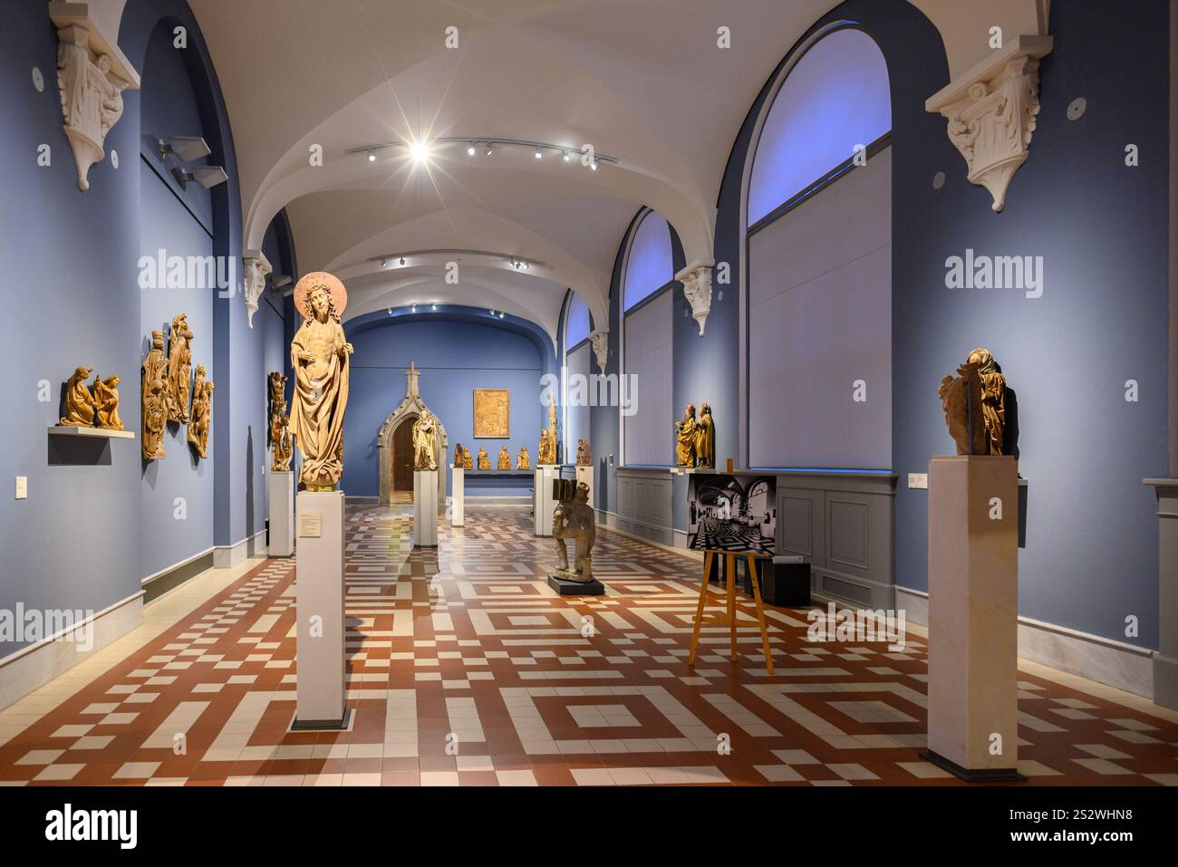 Permanent exhibition of Bode Museum, mixed art collection of sculptures ...