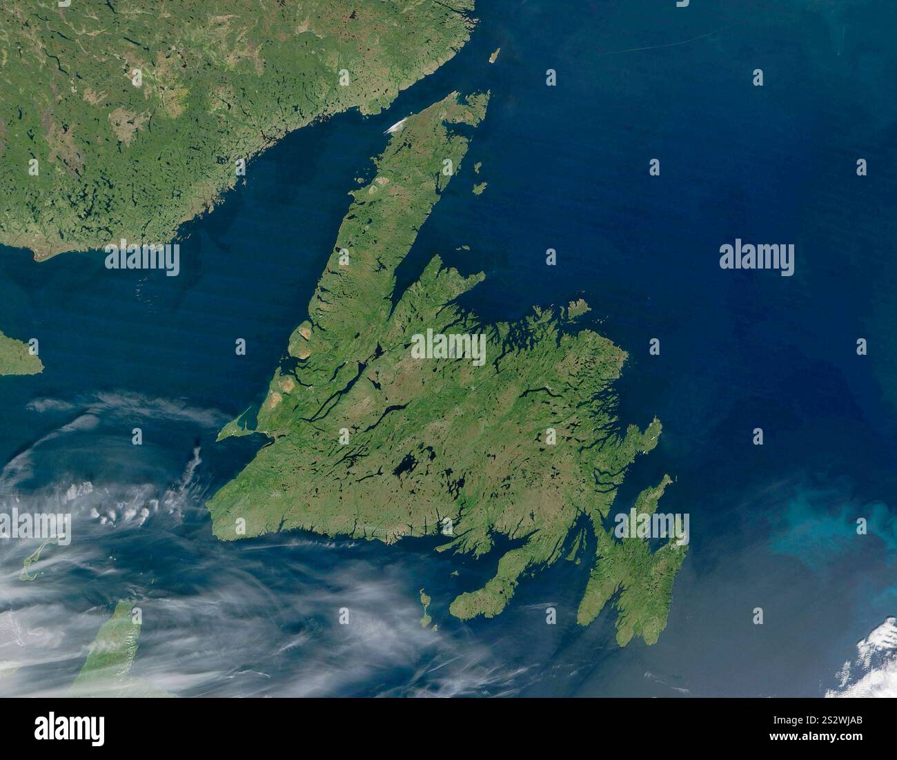 Newfoundland, Canada, satellite image Stock Photo - Alamy