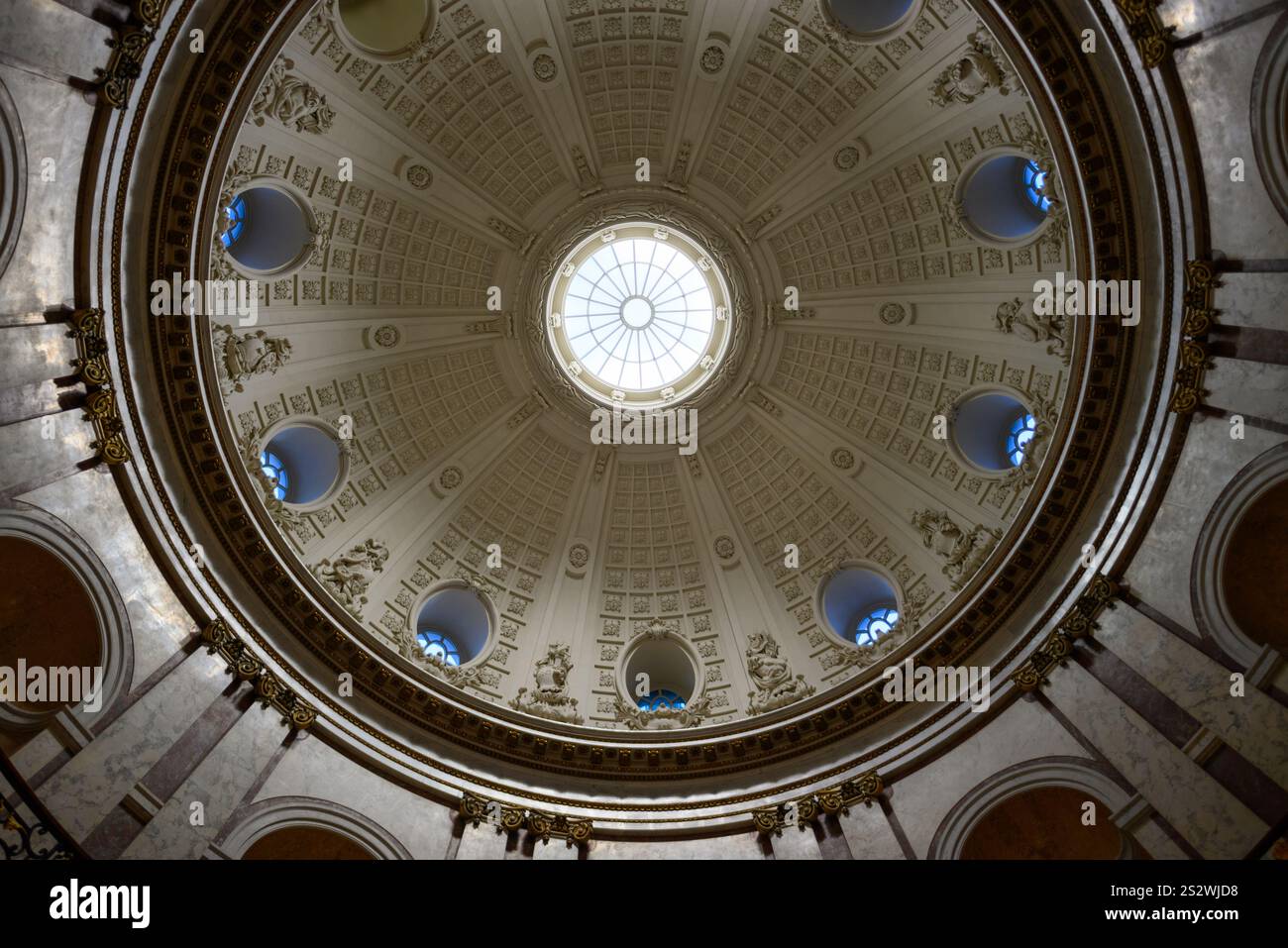 Interior of Bode Museum, mixed art collection of sculptures, paintings ...