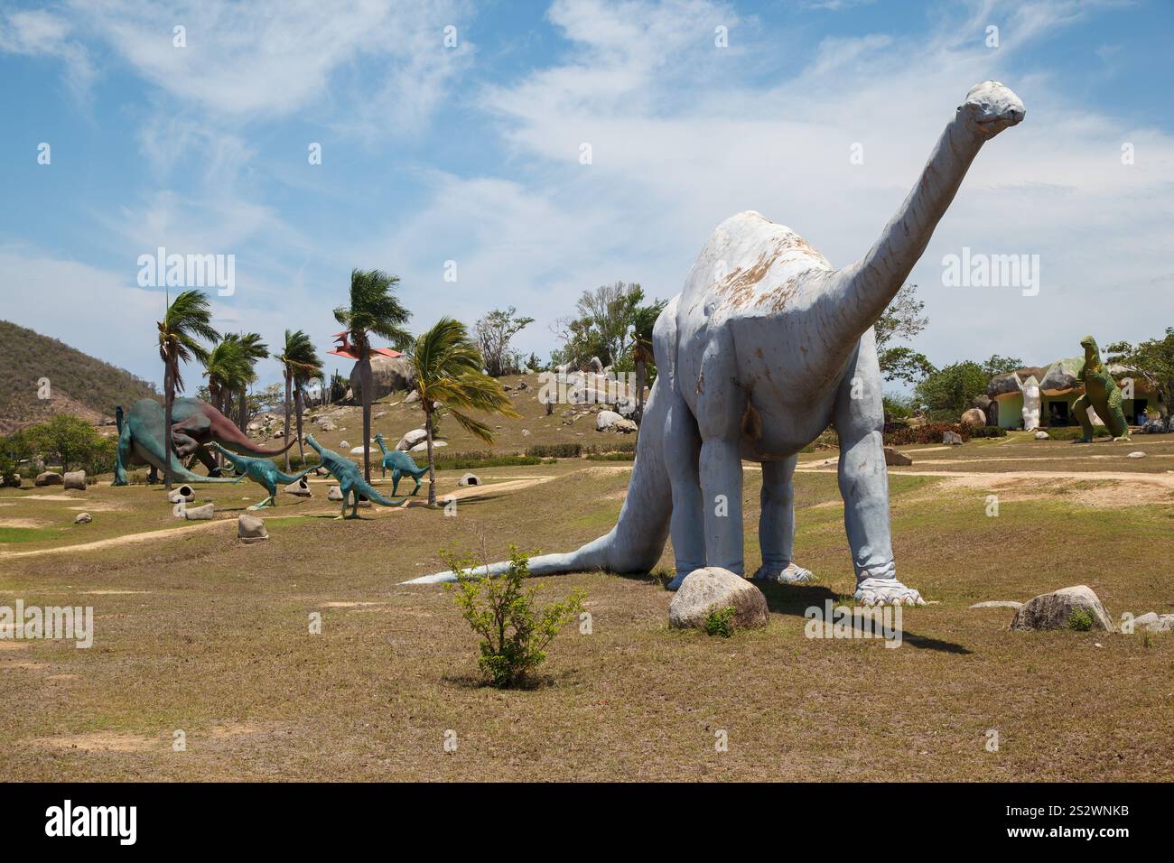 The Valle de la Prehistorica (prehistoric valley) park with dinosaurs ...