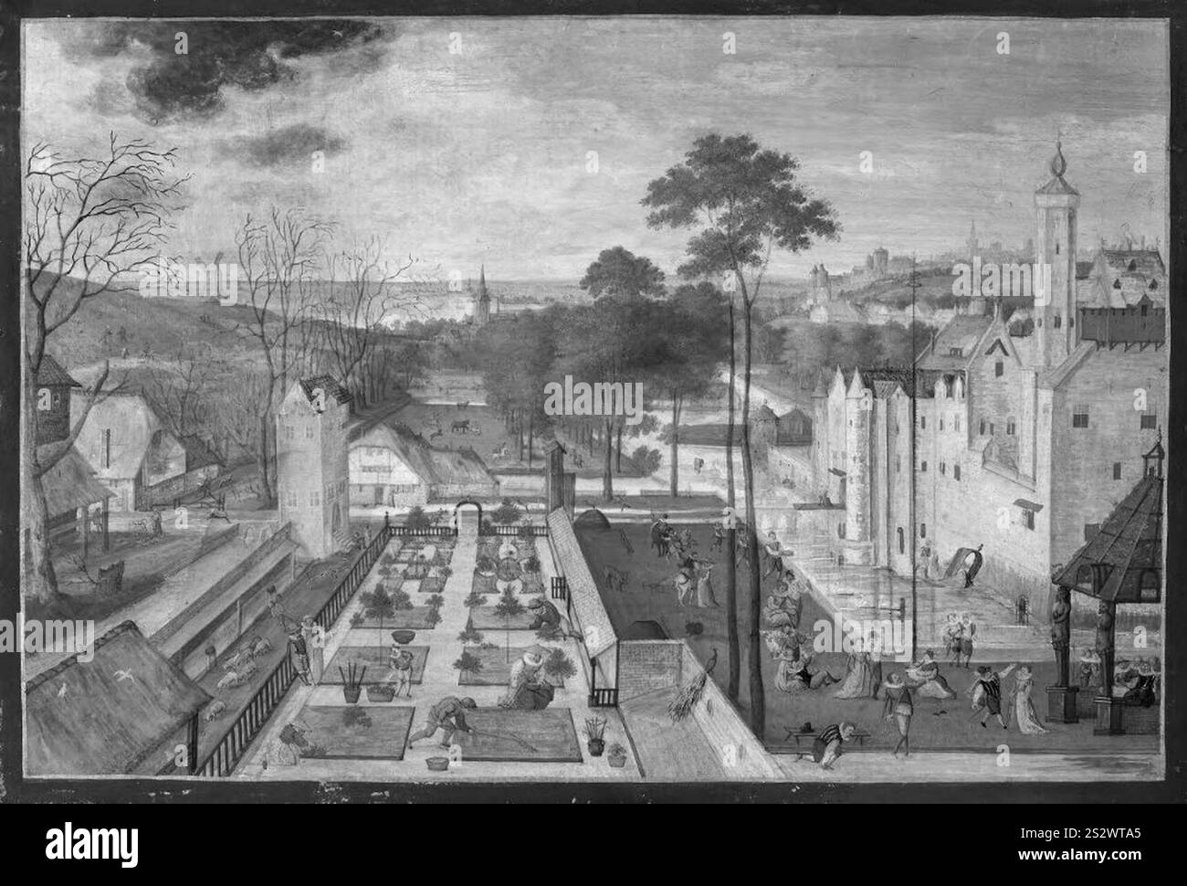 Spring four seasons Black and White Stock Photos & Images - Alamy