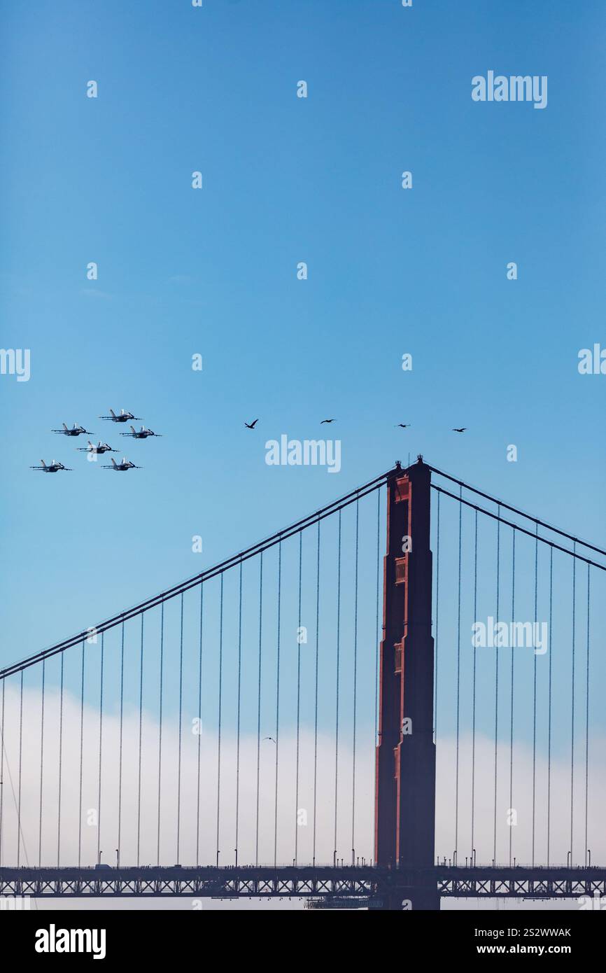 San Francisco, USA - October 14, 2024: Fleetweek airshow Blue Angels ...