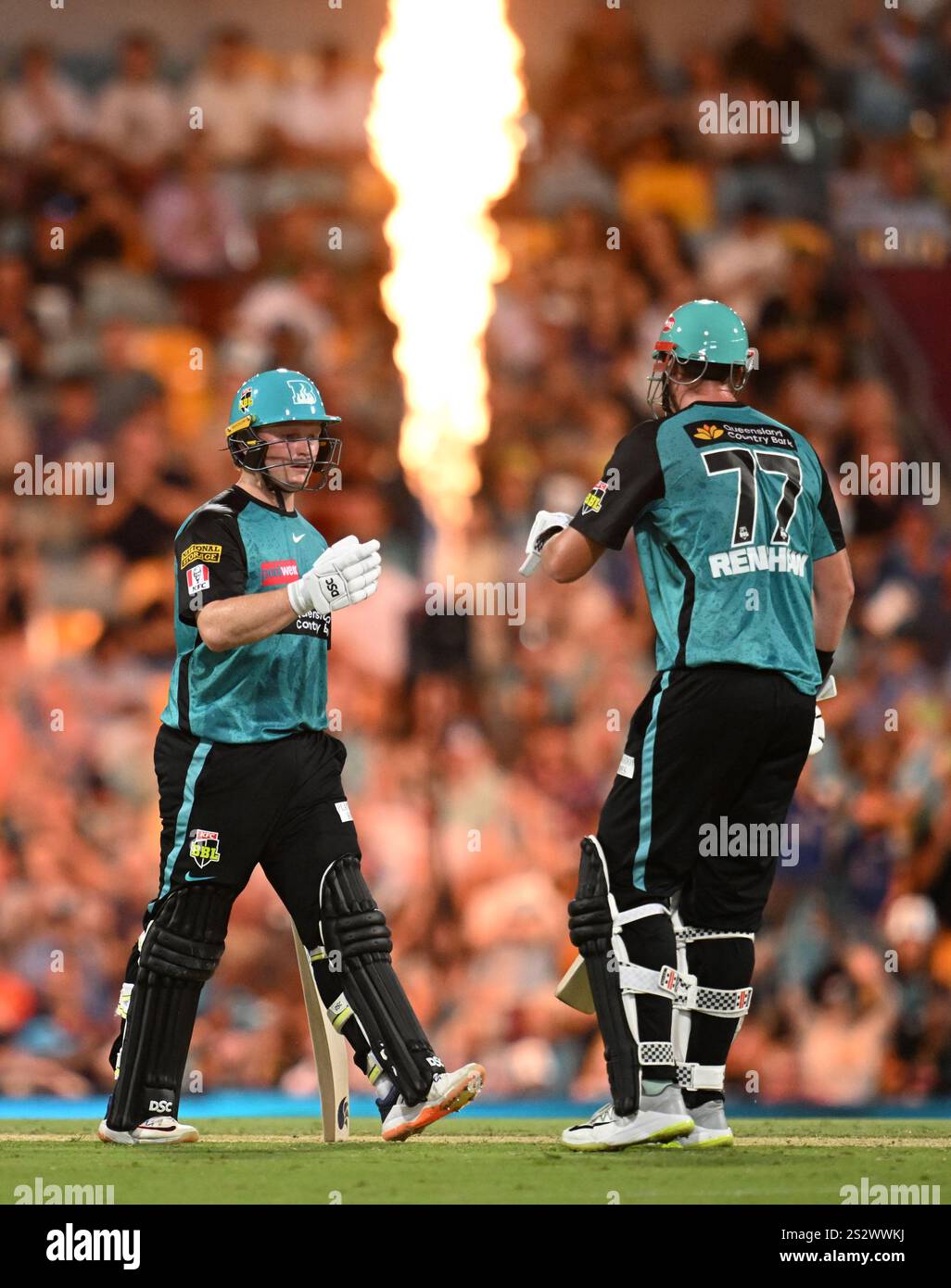 Max Bryant (left) and Matthew Renshaw (right) of the Heat are seen ...