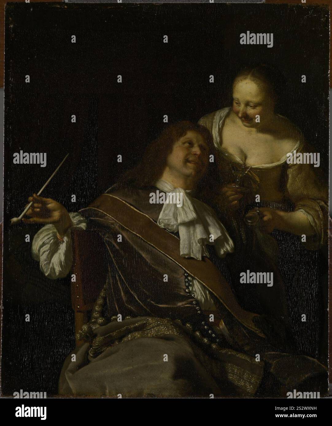 Frans van Mieris the Elder (Leiden 1635-Leiden 1681) - A Man Smoking ...