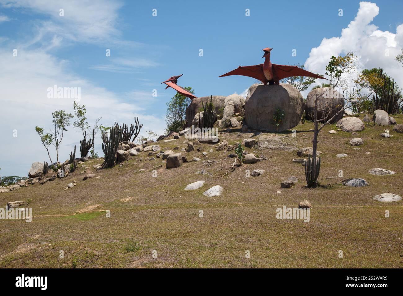 The Valle de la Prehistoria (prehistoric valley) park with dinosaurs ...