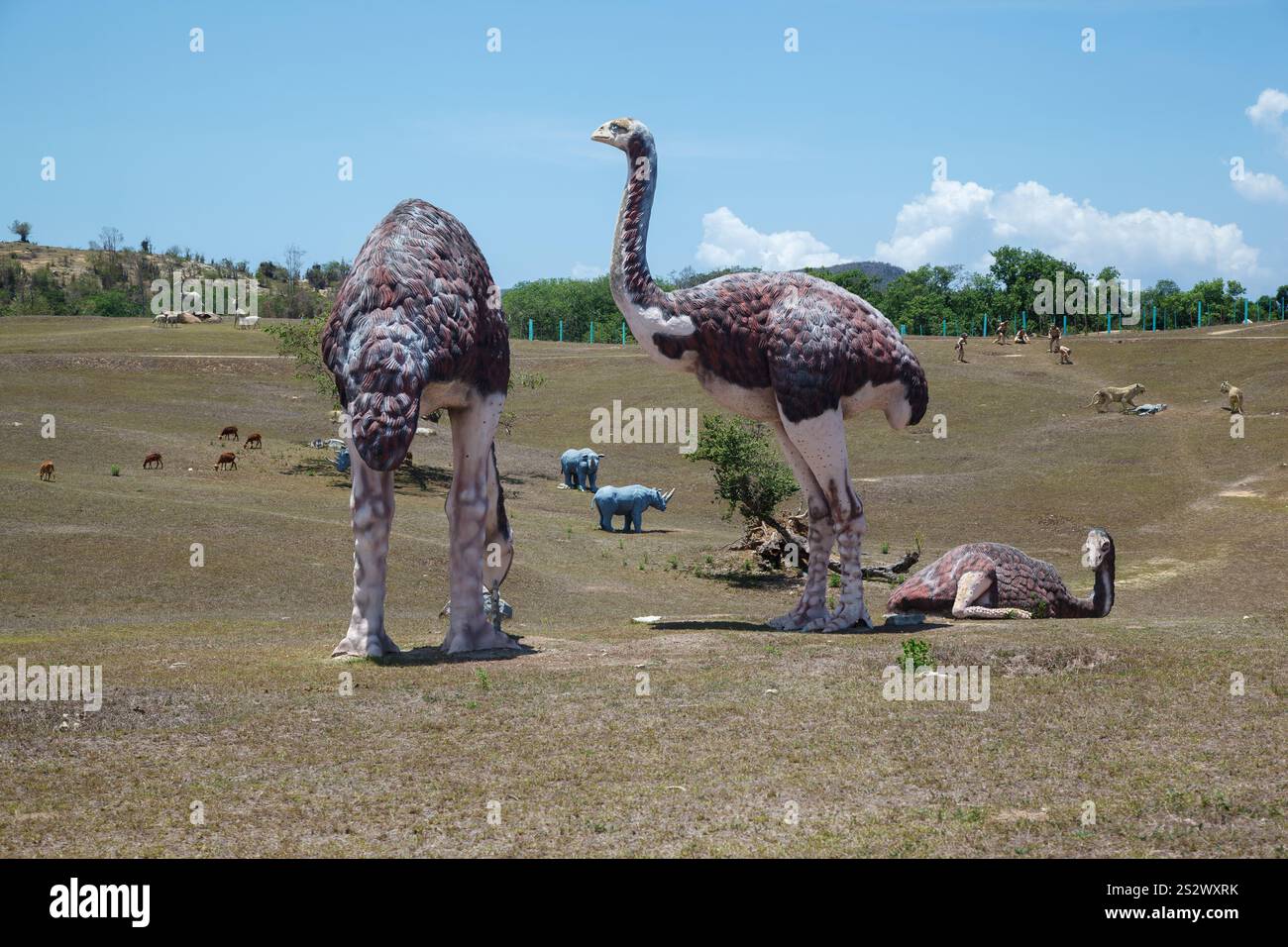 The Valle de la Prehistoria (prehistoric valley) park with dinosaurs ...