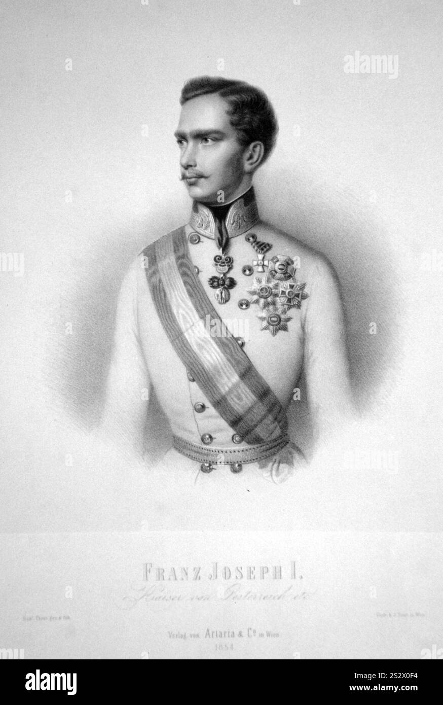 Franz Joseph I. Theer Litho Stock Photo - Alamy
