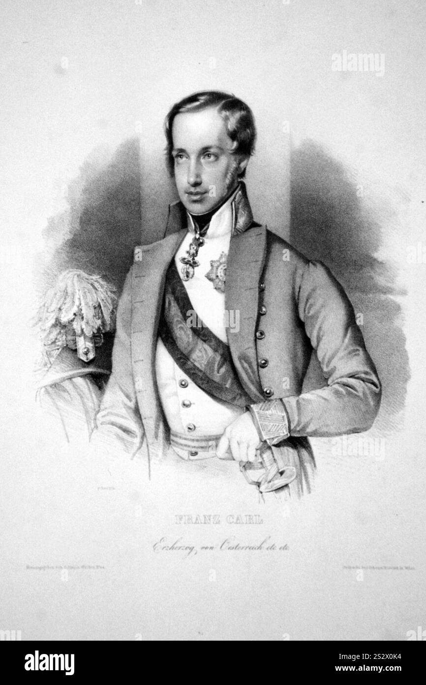 Franz Karl Erzherzog von Österreich Litho Stock Photo - Alamy