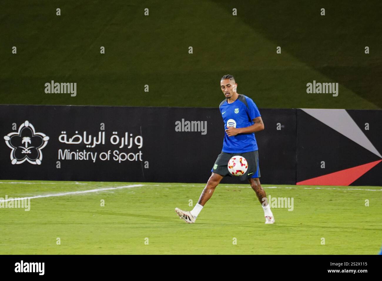 FC Barcelona Rafinha seen in action during the last training session ...