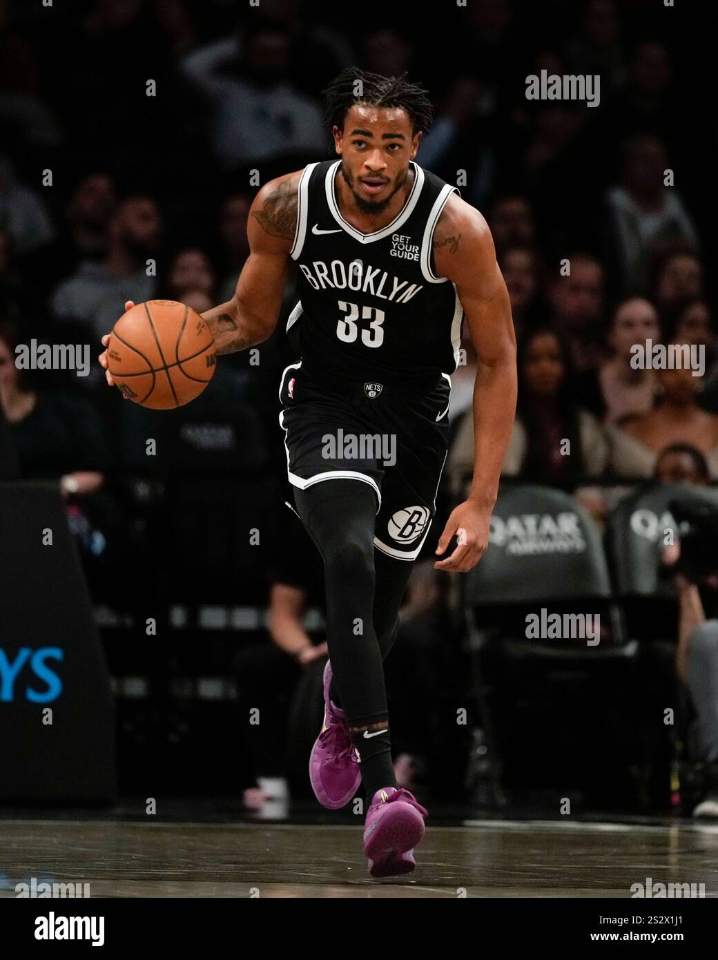 Brooklyn Nets' Nic Claxton (33) during the first half of an NBA ...