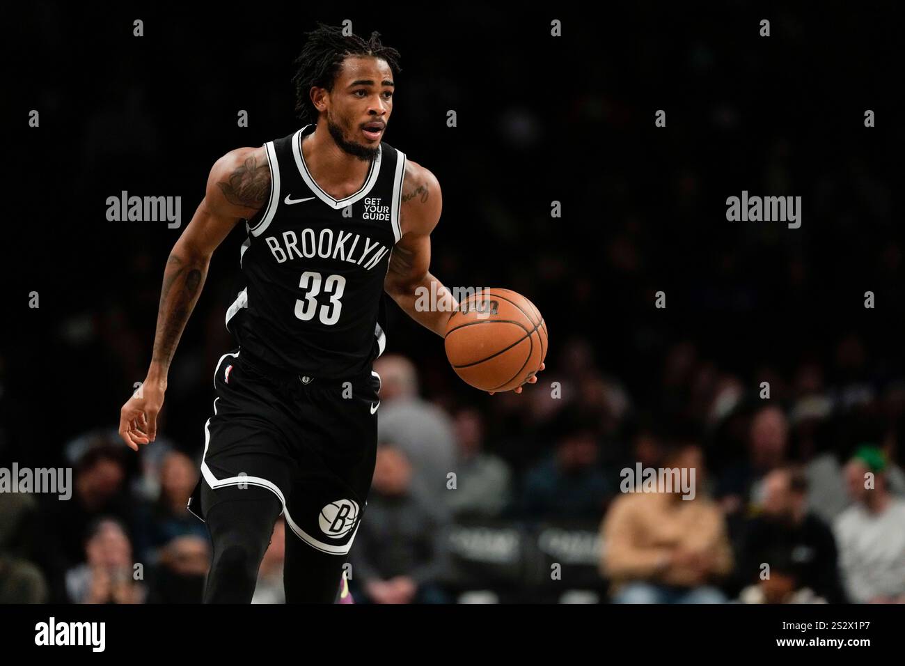 Brooklyn Nets' Nic Claxton (33) during the first half of an NBA ...